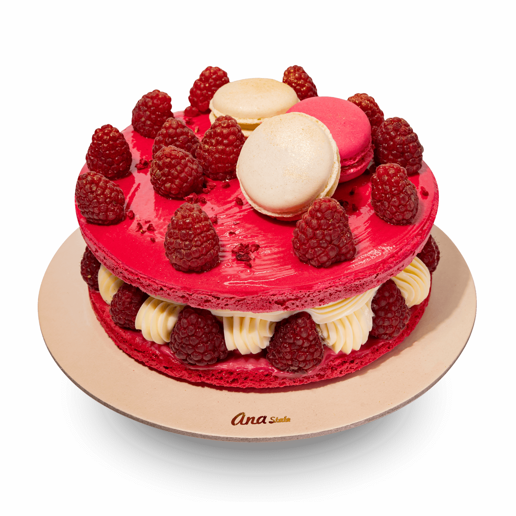 Tort MACARONS CU ZMEURA - Cofetaria Ana State